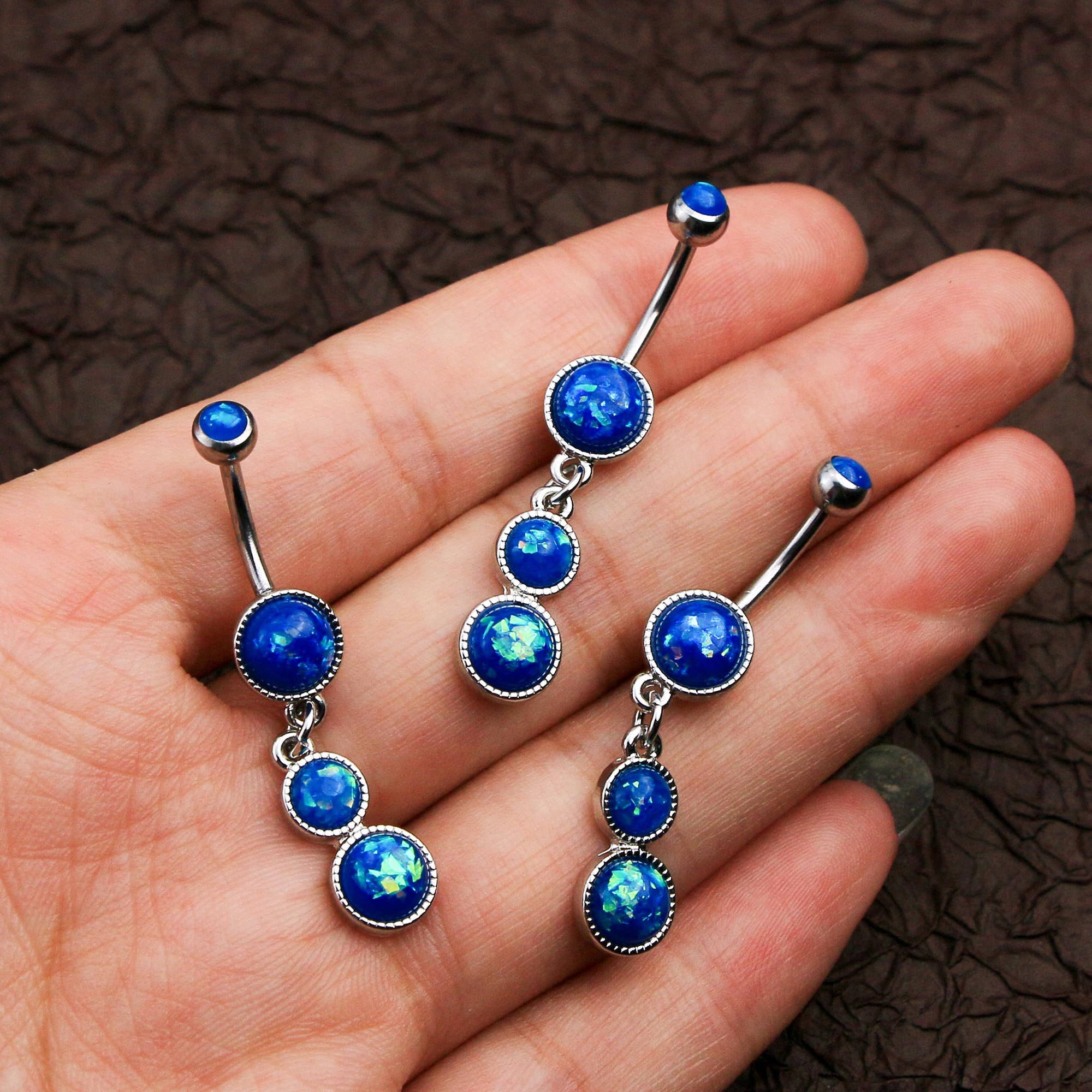 Opal Navel Piercing Summer Belly Button Ring / Opal Navel | Etsy UK