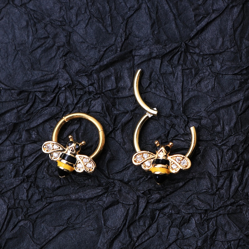 316L Stainless Steel 16G Bee Helix Daith Conch Earring/bee - Etsy