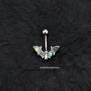 14G Bat Halloween Belly Ring/belly Button Ring/belly - Etsy