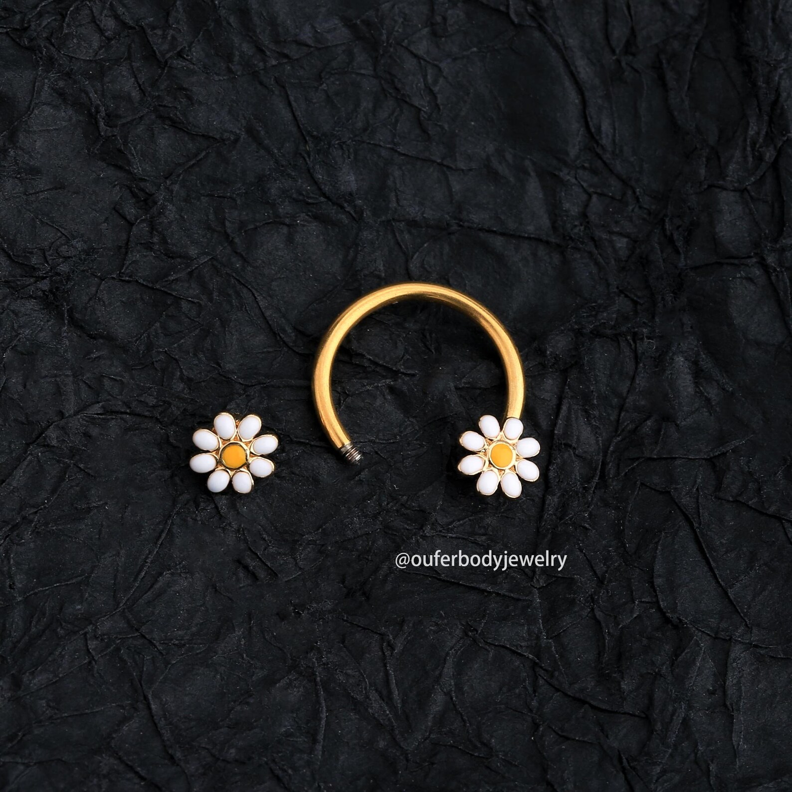 16G Daisy Floral Septum Ring/cartilage Hoop/helix Hoop/daith - Etsy