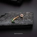 16G Flower Curved Barbell/green Leaf Cartilage Earring/rook Earring ...