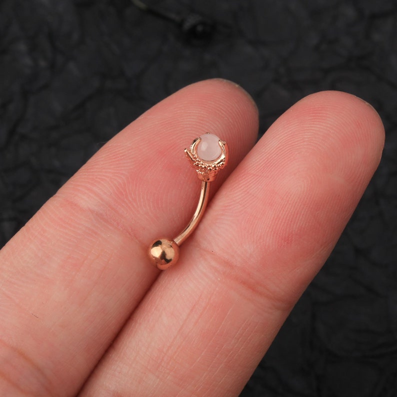 16G Opalite Three Dragon Eyebrow Ring/rook Barbell/eyebrow - Etsy