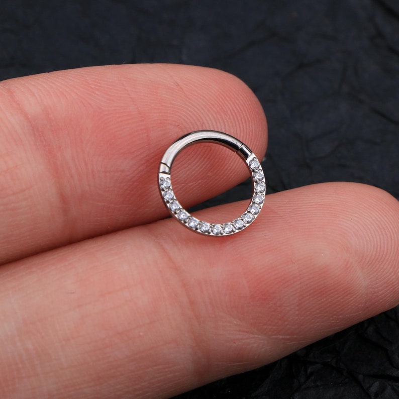 16g Implant Grade Titanium Hinged Hoop/ Titanium Hoop - Etsy