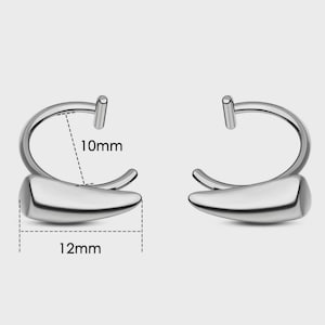 2PCS 316L Stainless Steel Fake Lip Ring, Vampire Fangs Lip Cuff ...