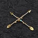 14g Burnished Gold Industrial Barbell Arrow With Stone - Etsy