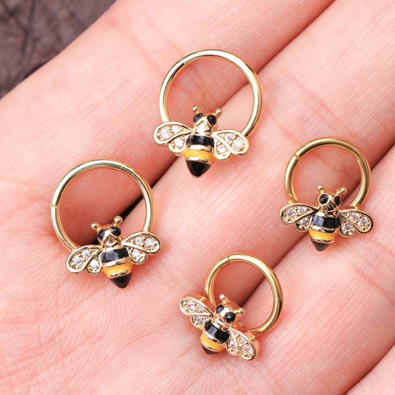 316L Stainless Steel 16G Bee Helix Daith Conch Earring/bee - Etsy