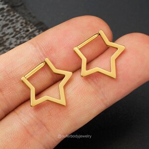 16G/14G Implant Titanium Star Clicker Septum Ring/silver Septum ...