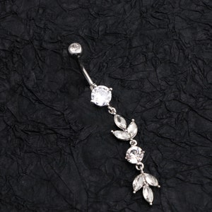 5PC Dangle Belly Button Ring / 14G Stainless Steel Navel - Etsy