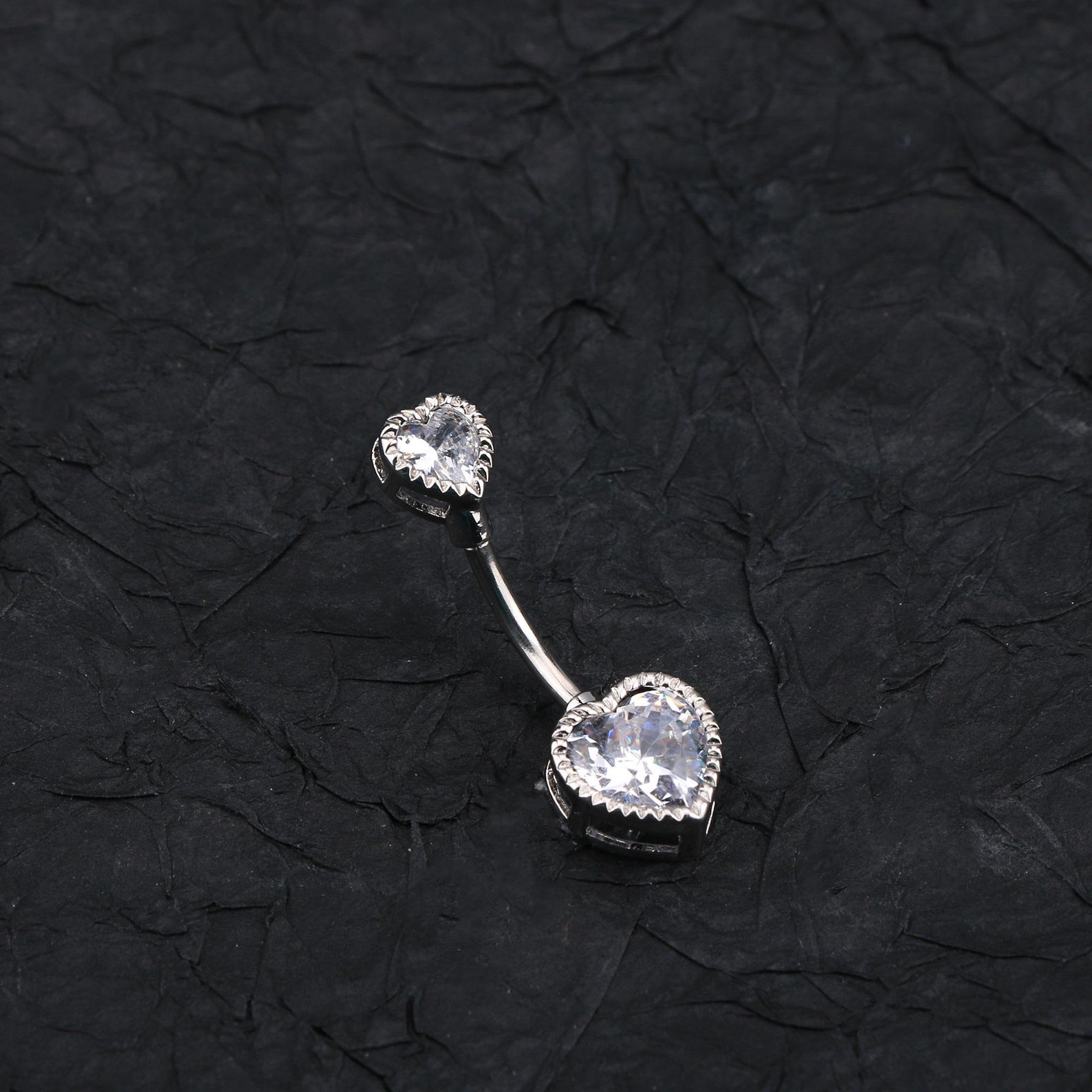 5PC 14G Silver Belly Button Rings Set/dangle Belly Ring/cz - Etsy