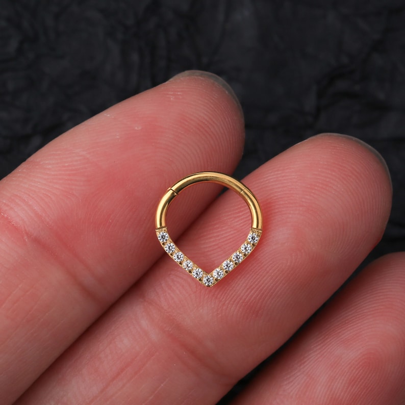 16G Implant Grade Titanium V Shaped Septum Ring/daith - Etsy