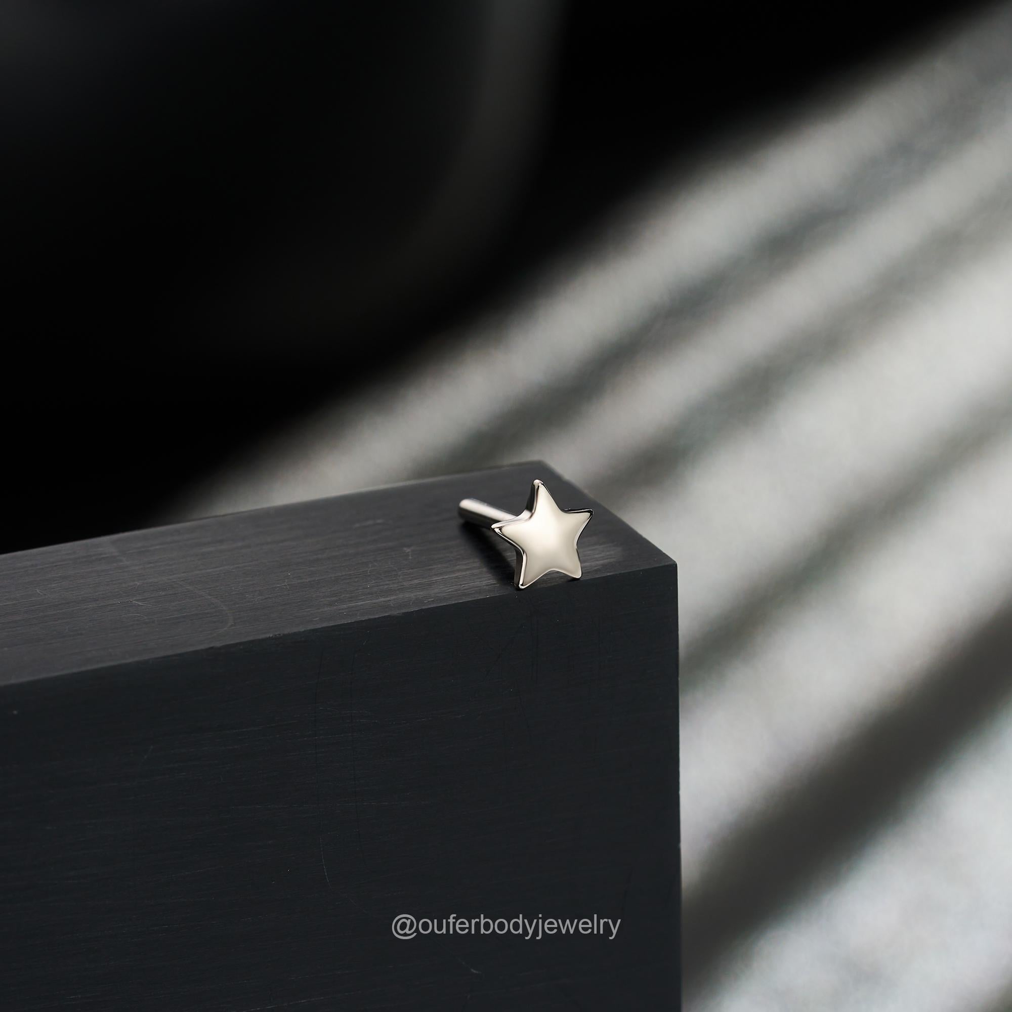 16/18/20G Titanium Star Back THREADLESS Post Replacement/push in Back ...