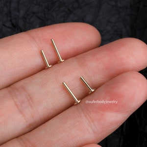 14K 16G 18G 20G THREADLESS Replacement/threadless Post/push Pin Back ...