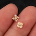 14K 16G Solid Gold Dermal Piercing/internally Threaded Dermal Anchor ...