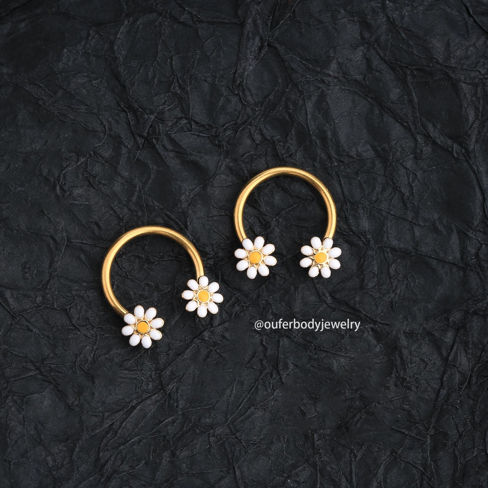 16G Daisy Floral Septum Ring/cartilage Hoop/helix Hoop/daith - Etsy