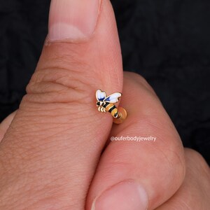 16G 3pcs Bee & Flower Cartilage Stud/helix Studs/rook Studs/tragus Stud/bee Jewelry/cartilage ...