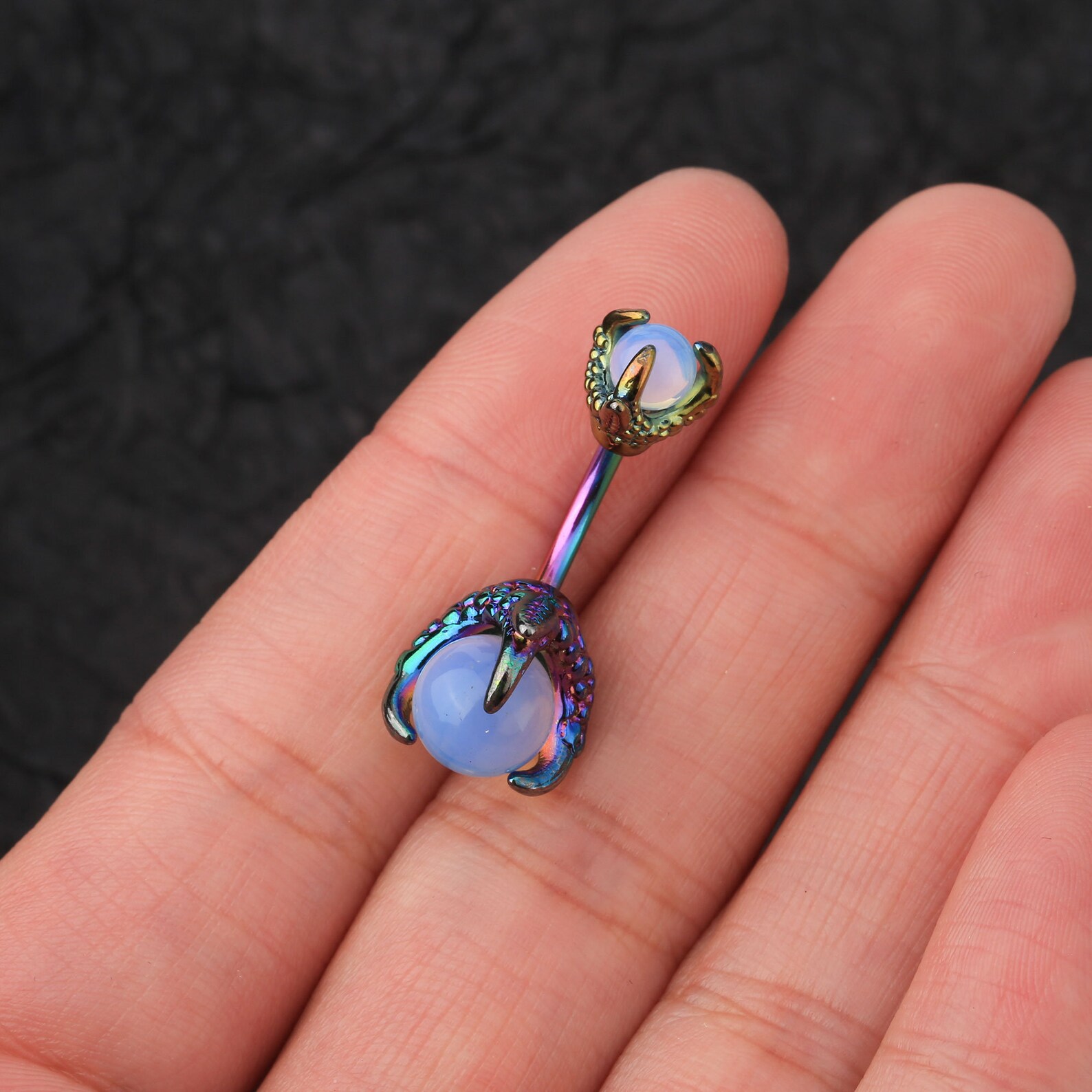 14G Dragon Claw Belly Button Ring/belly Piercing/navel - Etsy