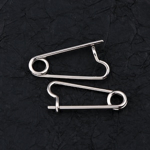 2pcs 316L Stainless Steel 14G Safety Pin Nipple Barbell, Nipple Ring ...