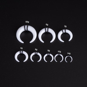 2 PCS Acrylic Crescent Septum Pincher/ear Gauges Tapers/tapered Buffalo ...