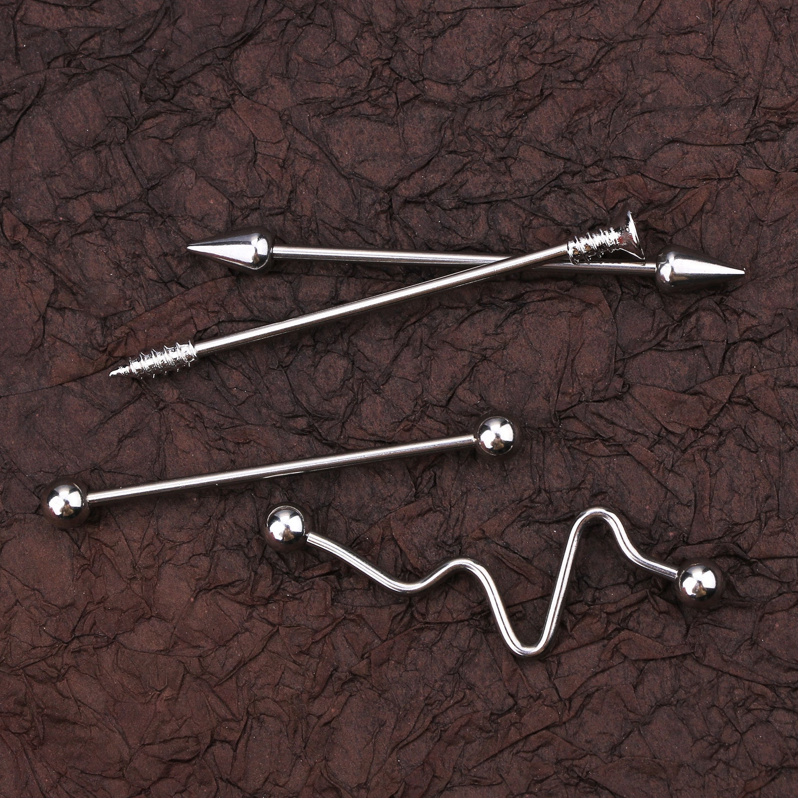 14G 4pcs Unisex Industrial Piercing Bars/ 316L Surgical Steel | Etsy