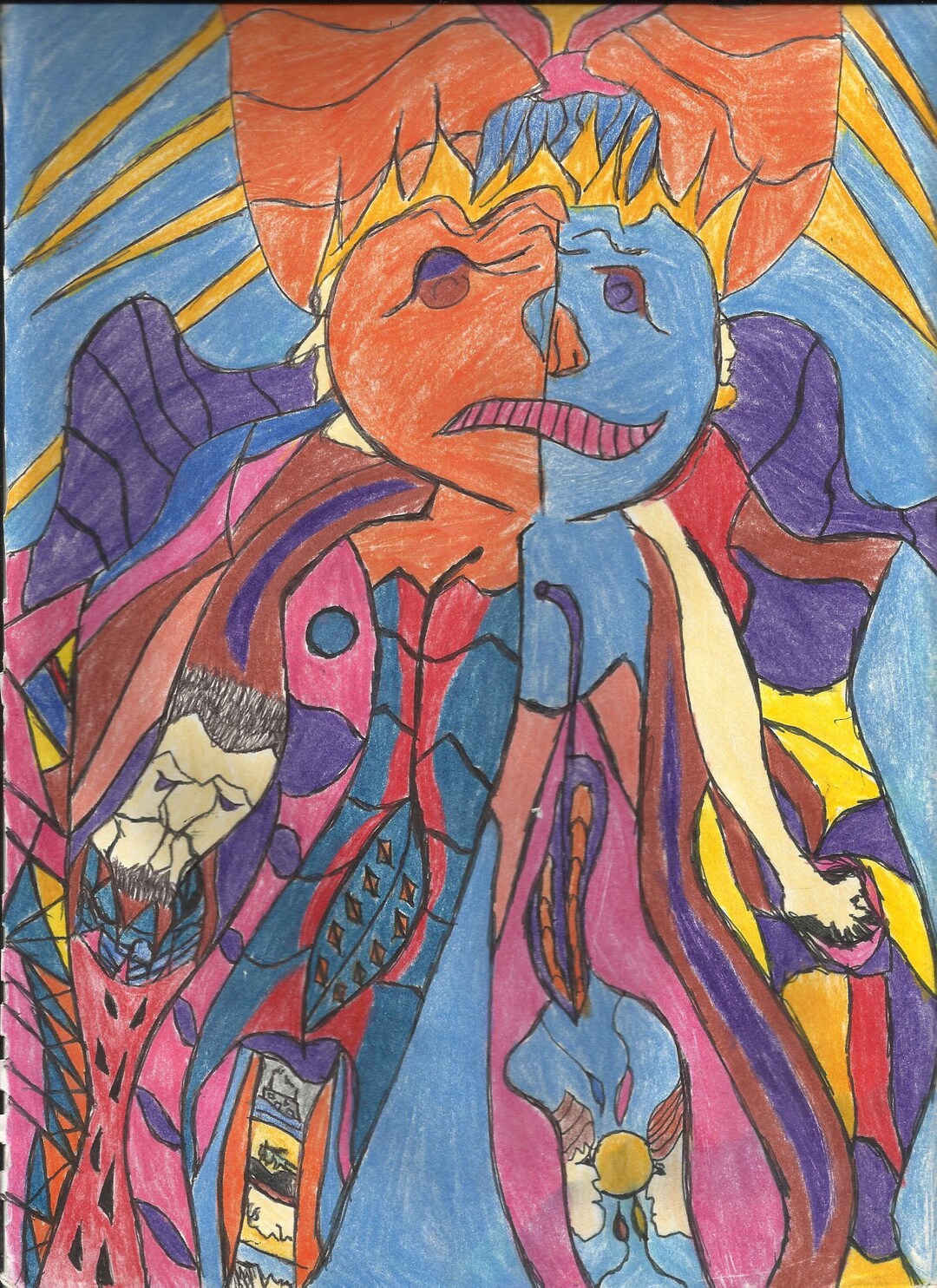 Dreams and Nightmares---9"x12" Pencil & Pen Drawing on Paper - Etsy