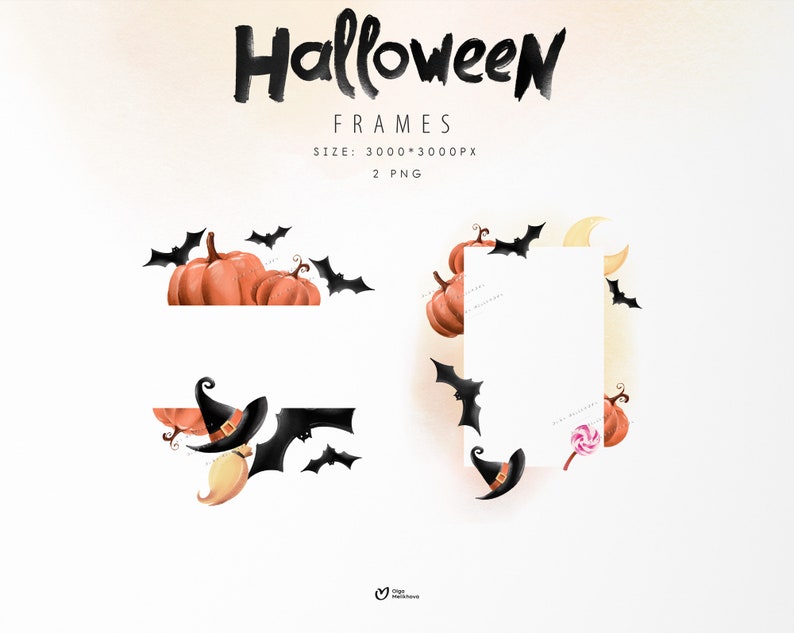 Halloween Mini Collection Digital Clipart PNG Instant - Etsy