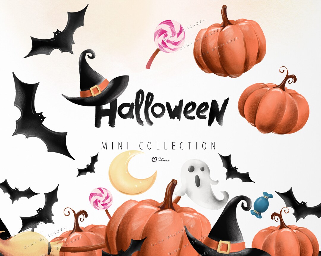 Halloween Mini Collection, Digital Clipart PNG, Instant Download - Etsy