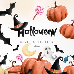 Halloween Mini Collection, Digital Clipart PNG, Instant Download - Etsy