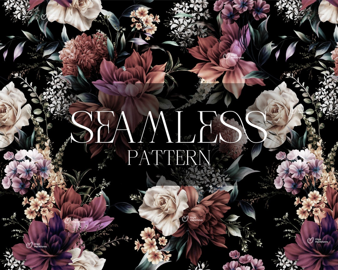 Seamless Floral Pattern, Printable Wallpaper, Digital Wallpaper ...