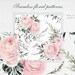 Watercolor Floral Pattern Digital Paper With Pink Flowers - Etsy