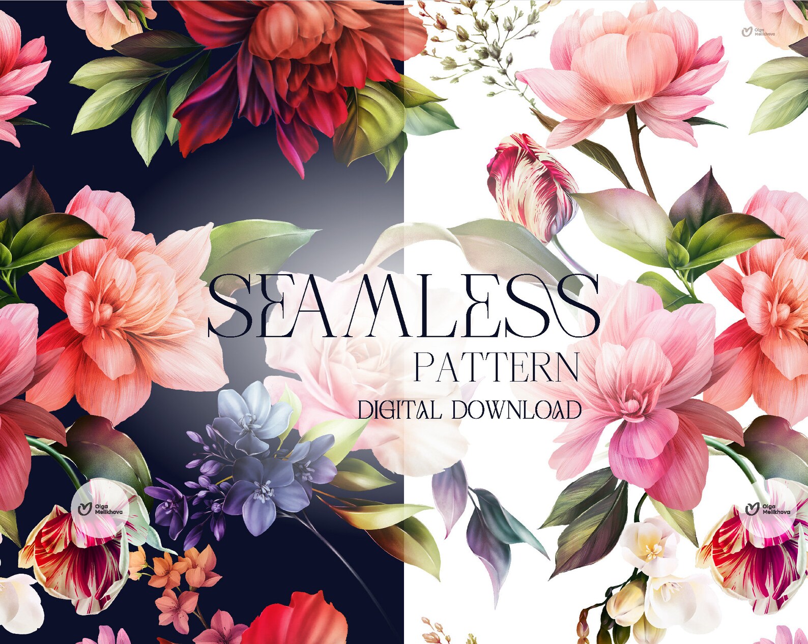 Seamless Floral Pattern,bright Flowers, Printable Floral Wallpaper ...