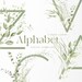 Letters and Numbers, Floral Alphabet, Greenery Alphabet Wedding Clipart ...