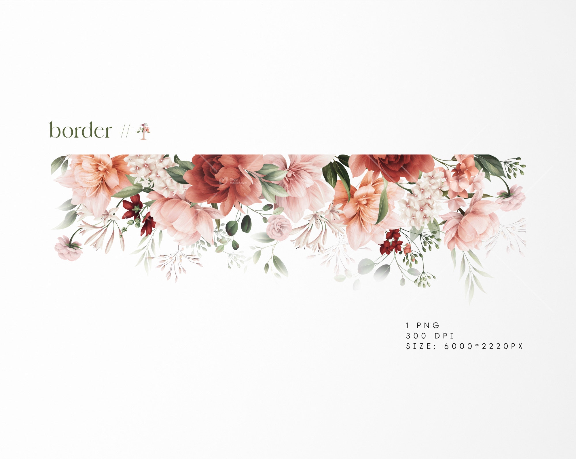 Floral Border Flower Frame Wedding Invite Card Garden | Etsy