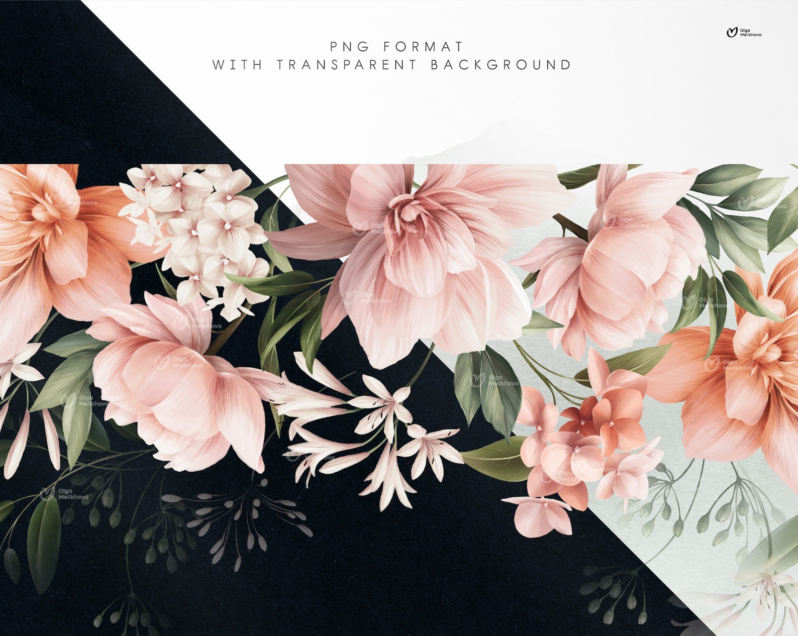 Floral Border Garden Flowers Ang Greenery Wedding Invite - Etsy