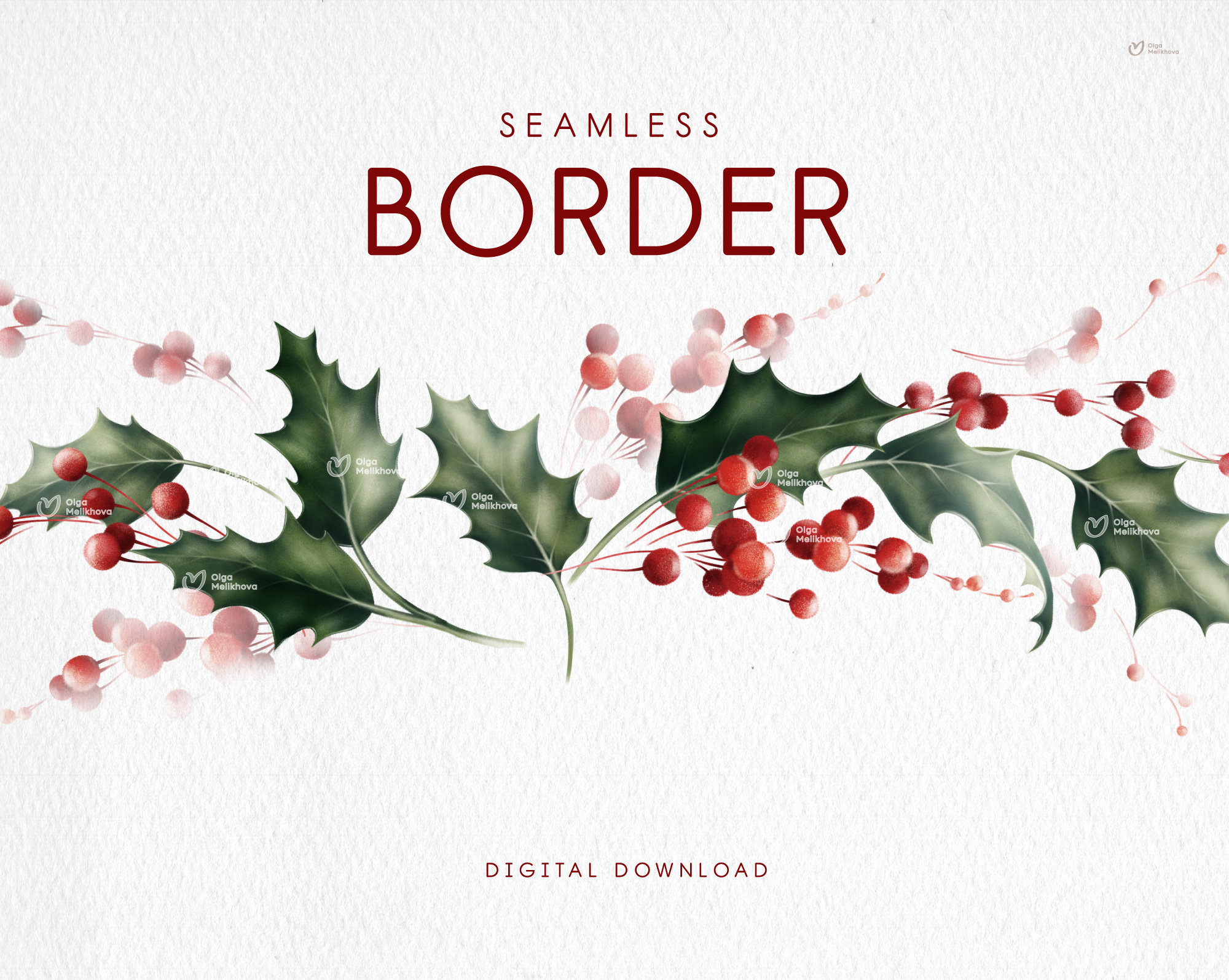 Holly Berry Borders Clipart