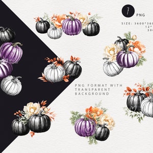 Watercolor Fall Pumpkins Clipart, Halloween Pumpkin, Cozy Autumn ...