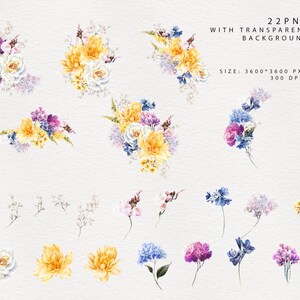 Summer Flowers Bundle, Border-frames, Wedding Invite Card, Bouquets ...