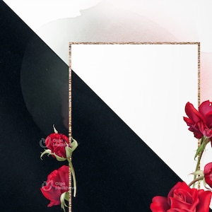 Floral Frame, Roses Frame, Red Roses, Frame for Valentine's Day ...