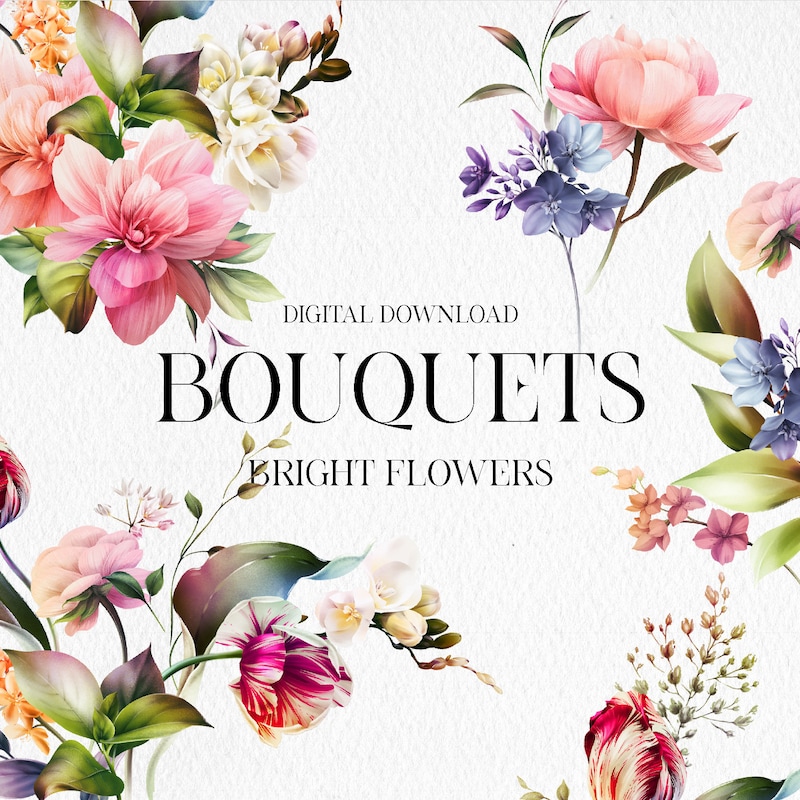 Bright Flowers - Etsy