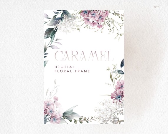 Floral Frame Digital Greeting Card With Garden Flowers - Etsy