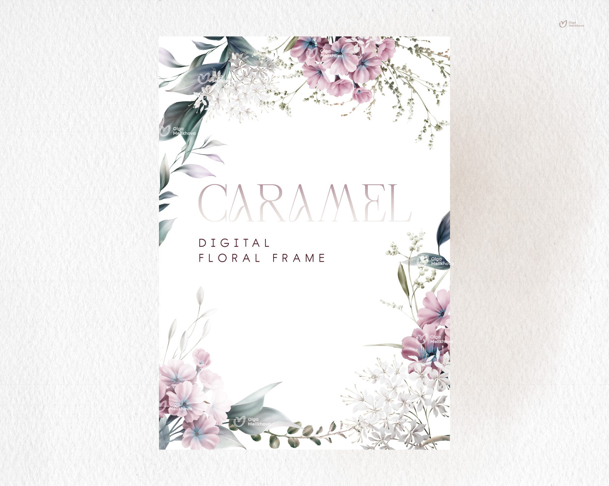 Floral Frame Digital Greeting Card With Garden Flowers - Etsy