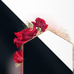 Floral Frame, Roses Frame, Red Roses, Frame for Valentine's Day ...