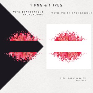 Valentine Frame, Valentine's Clipart, Red Hearts, Valentine's Day ...