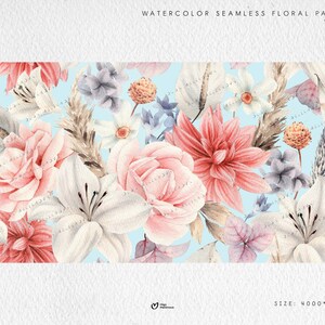 Pastel Floral Pattern, Digital Paper Pack, Printable Paper, Wedding ...