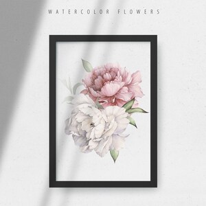 Peony Collection. Seamless Floral Pattern With Peonies. Digital Paper ...