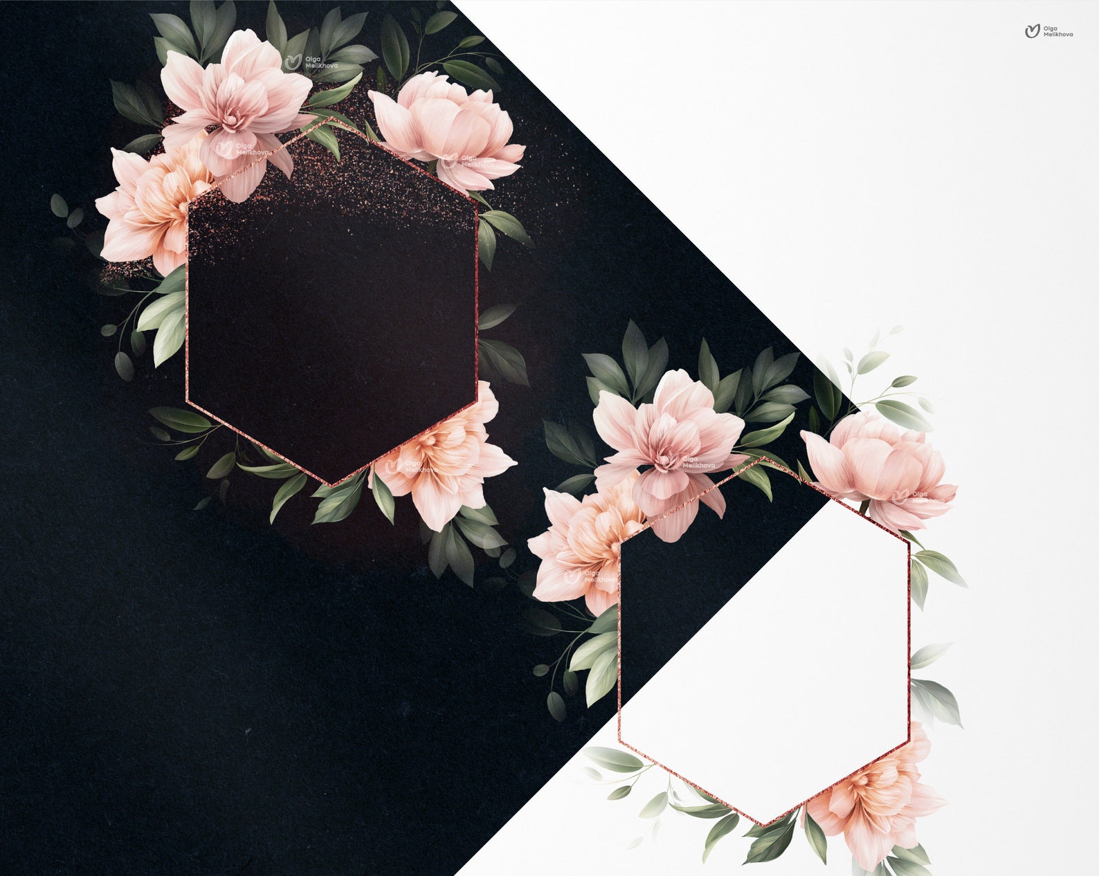 Floral Frame Peonies Flowers Peony Frame Wedding Invite - Etsy