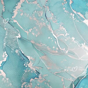 Grunge Blue, Azure, Silver Digital Paper, Instant Download Scrapbook ...