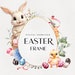 Easter Vintage Frame, Frame-border PNG, Digital Greeting Card, Easter ...