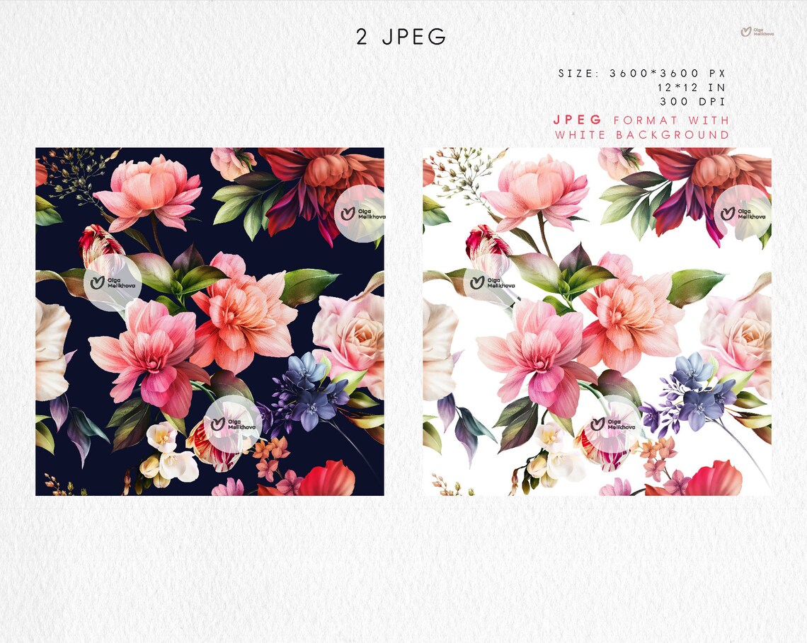 Seamless Floral Pattern,bright Flowers, Printable Floral Wallpaper ...