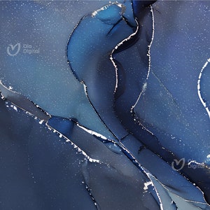 Grunge Blue, Azure, Silver Digital Paper, Instant Download Scrapbook ...