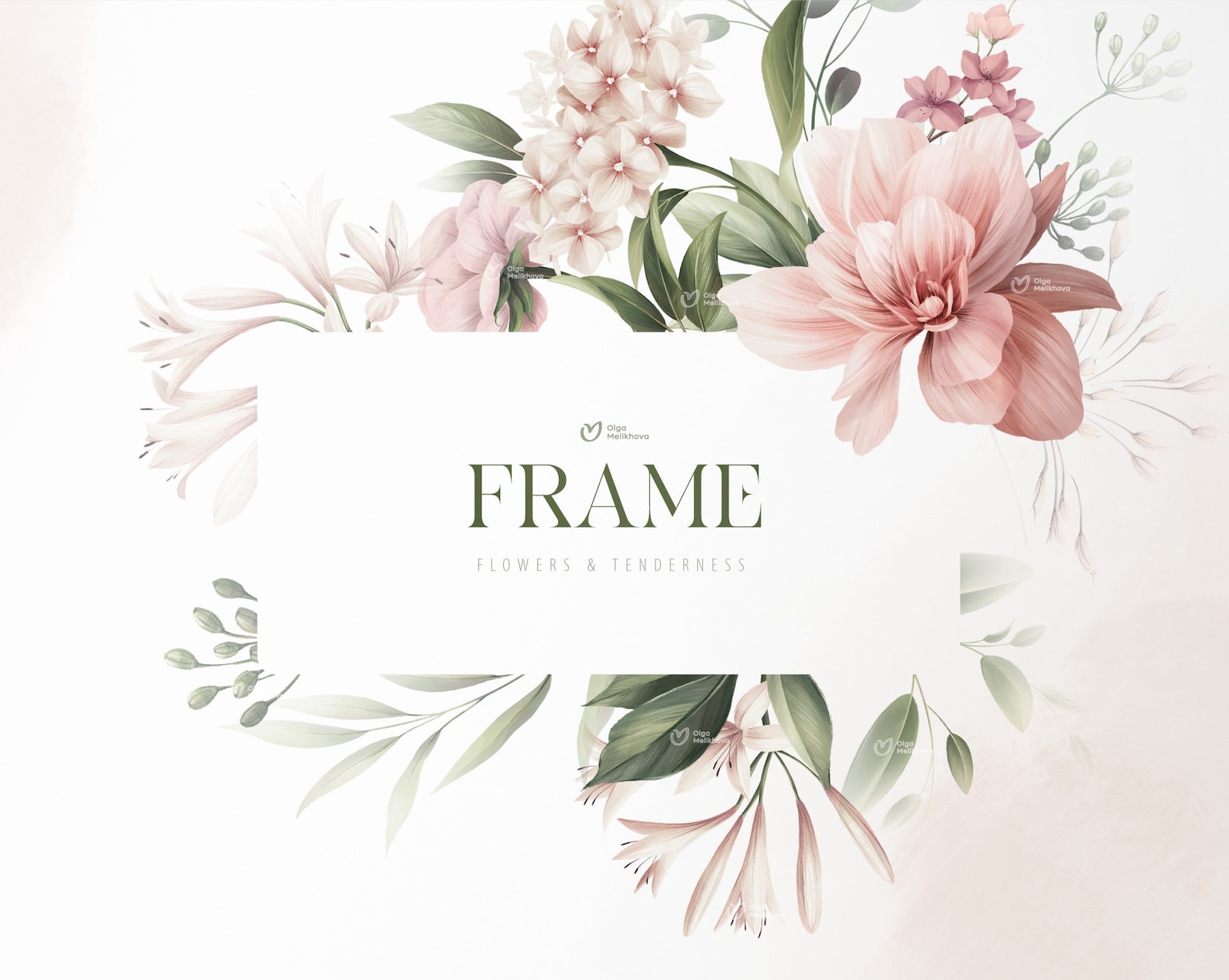 Floral Frame Garden Flowers Wedding Invite Card Digital - Etsy